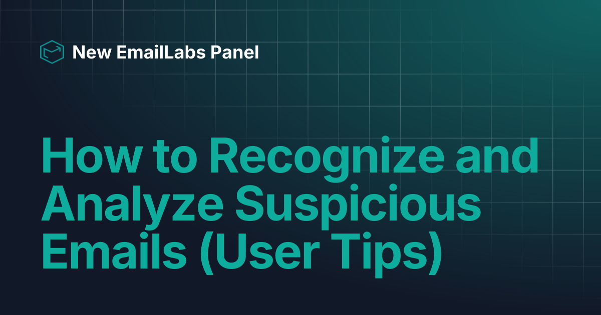 How to Recognize and Analyze Suspicious Emails (User Tips) | New ...