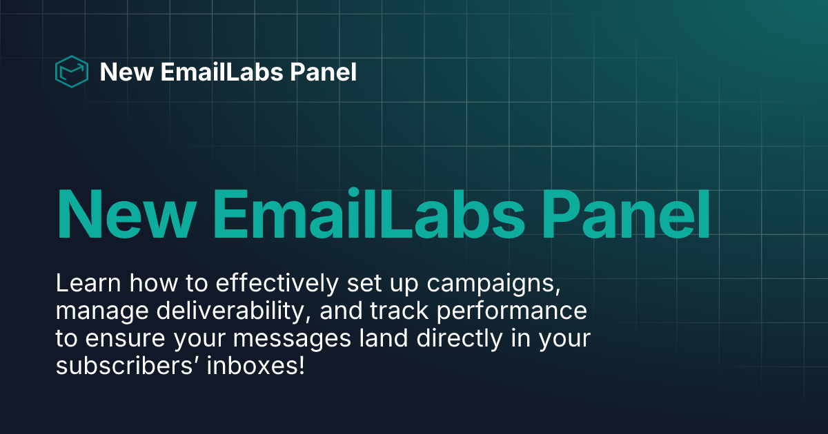 New EmailLabs Panel | New EmailLabs Panel